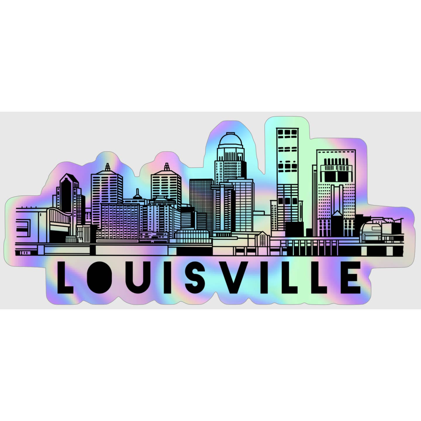 Louisville Holographic Skyline Sticker – Whereabouts Shop