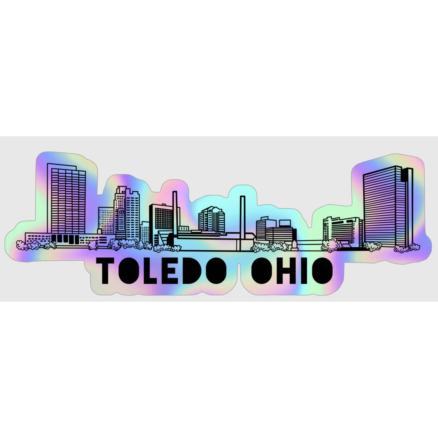 Toledo Skyline Holographic Sticker – Whereabouts Shop