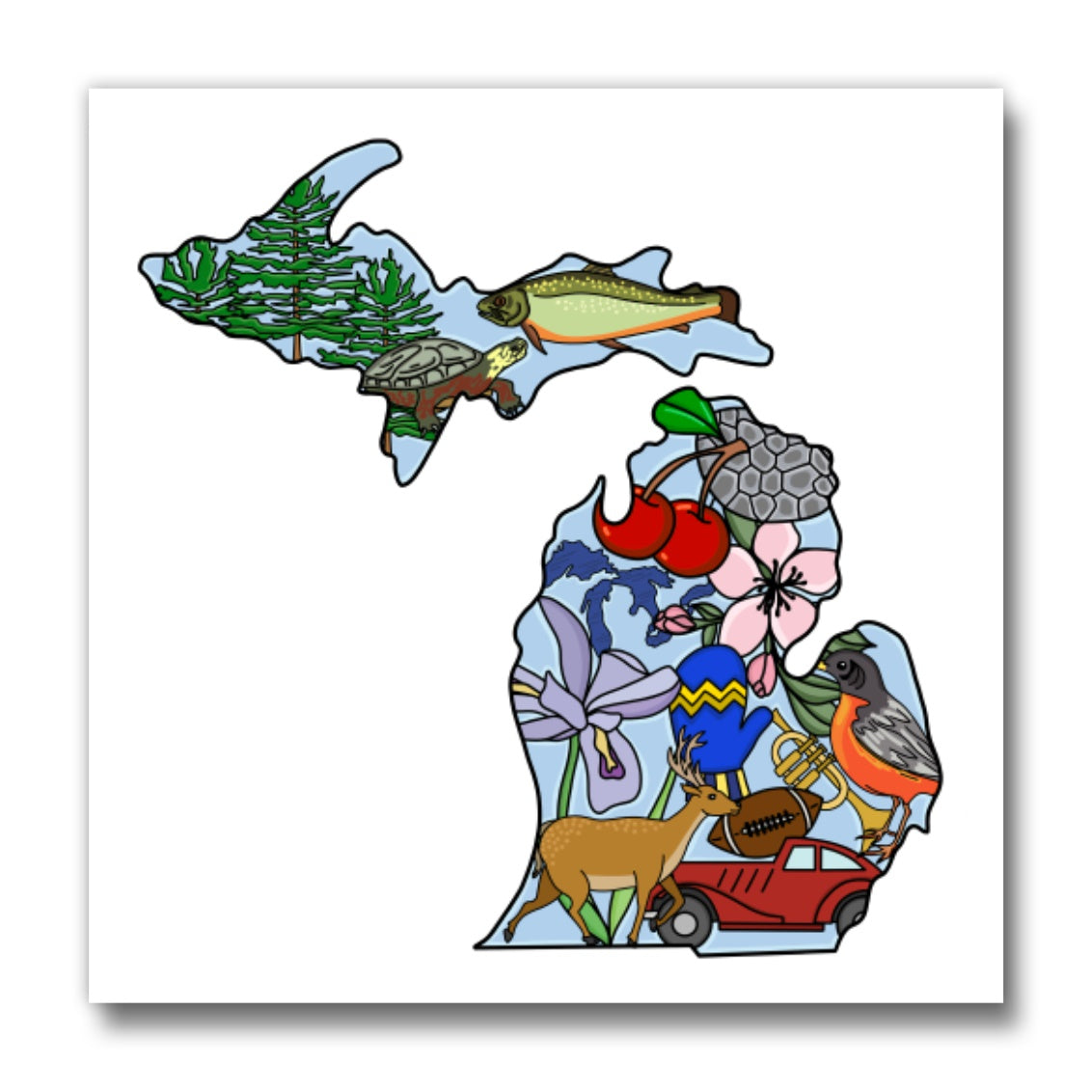 Michigan Insignia Magnet – Whereabouts Shop