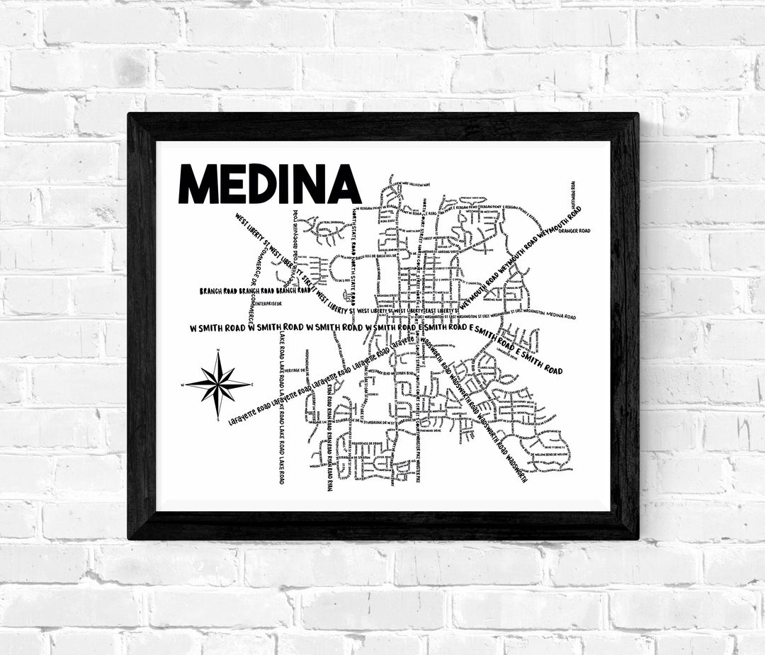 Medina County Ohio Street Map