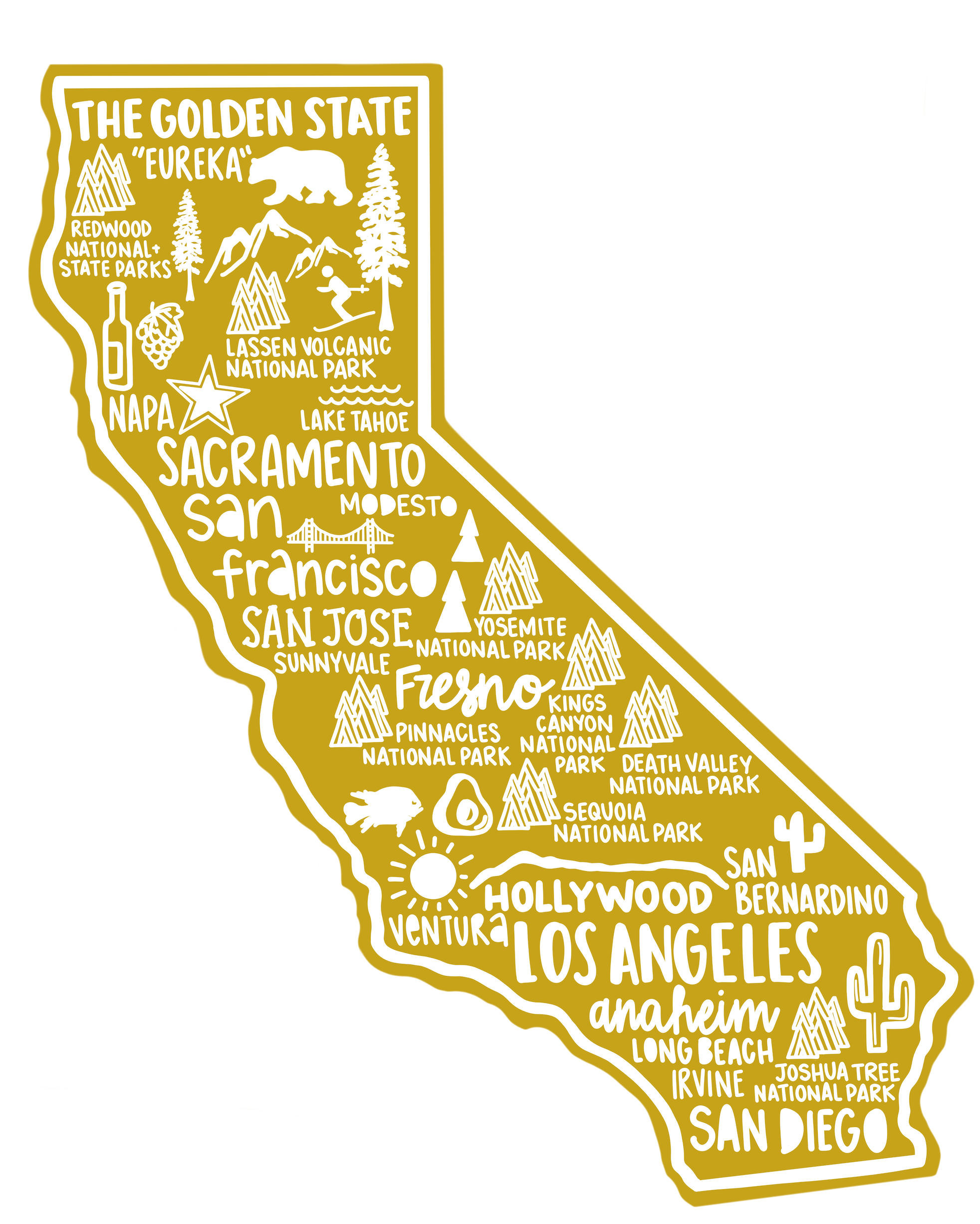 California Map Sticker – Whereabouts Shop