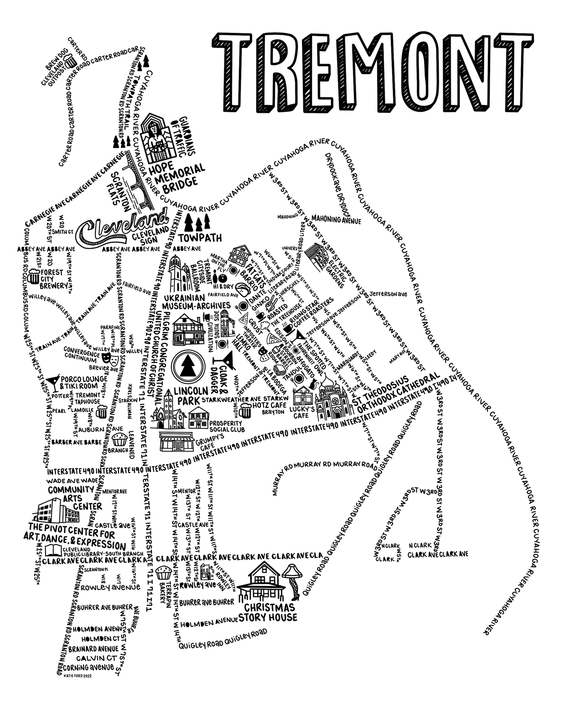 Tremont Map Print – Whereabouts Shop
